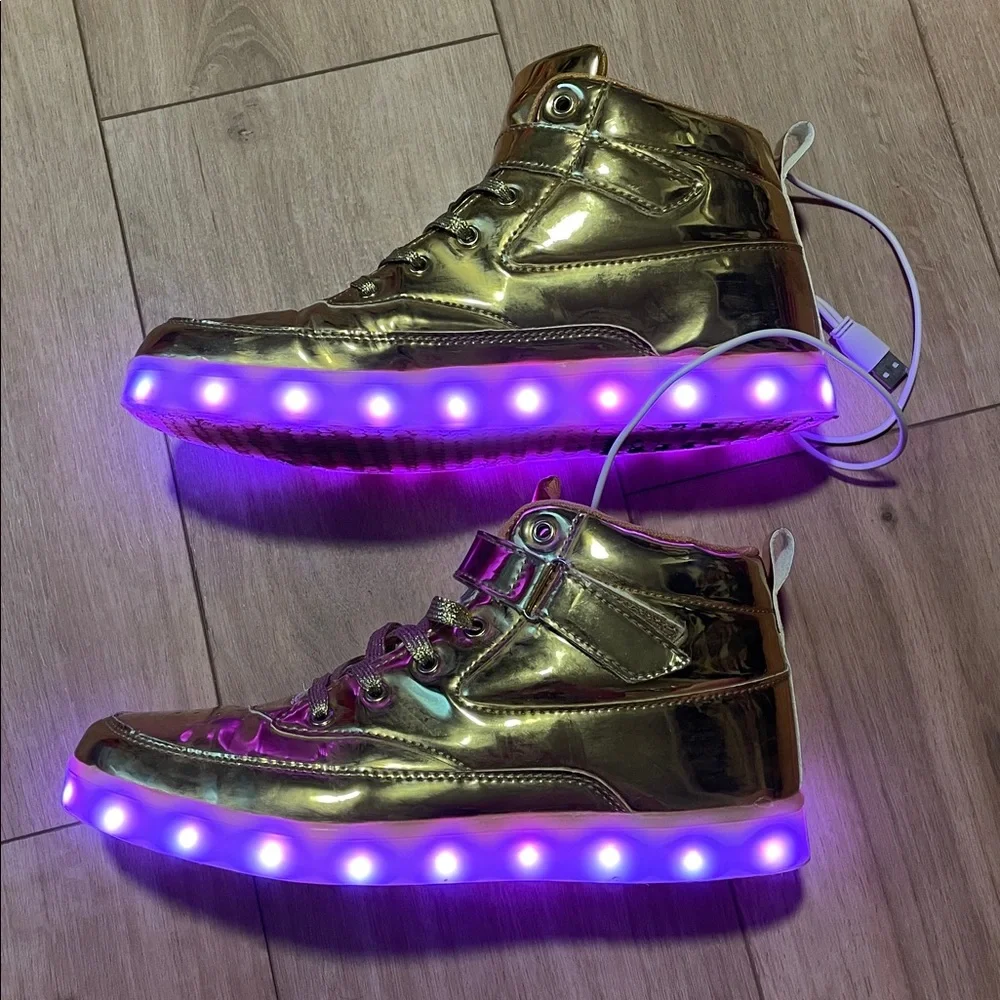 Shoes | 3x Host Pickboys Mirror Gold Led Sneakers | Poshmark